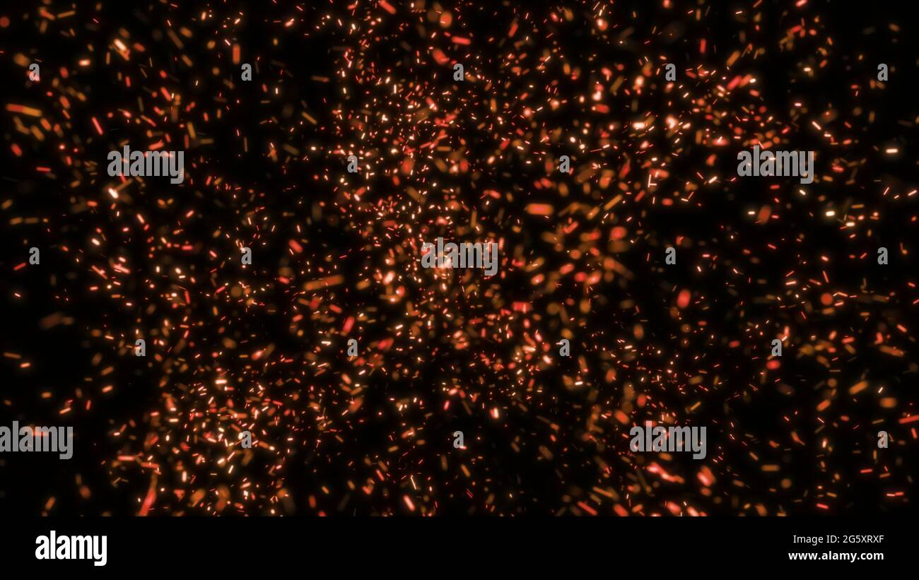 Blinking particles turbulent vortex. Swirl sparkles explosion ...