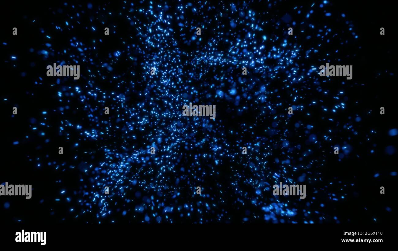 Blinking particles turbulent vortex. Swirl sparkles explosion ...