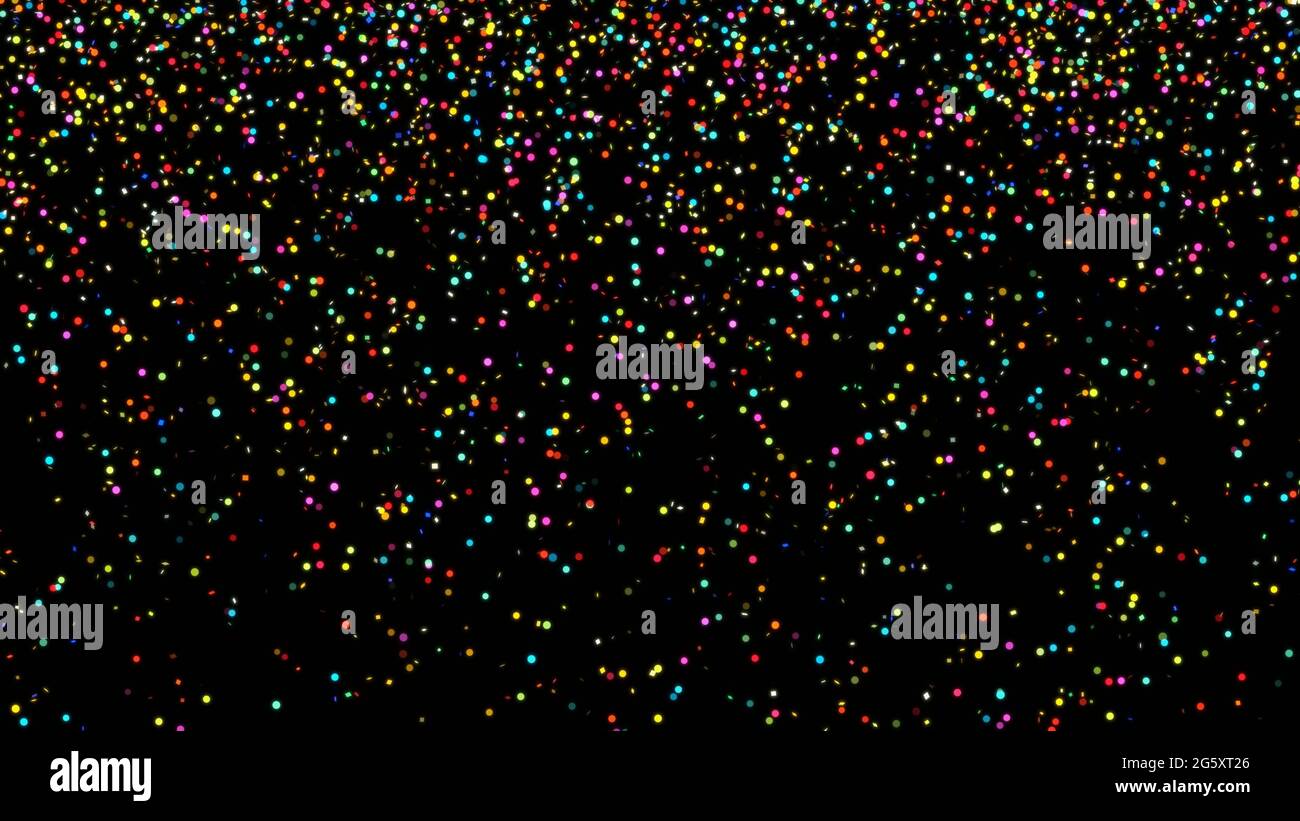 Colorful falling festive confetti background Stock Photo - Alamy