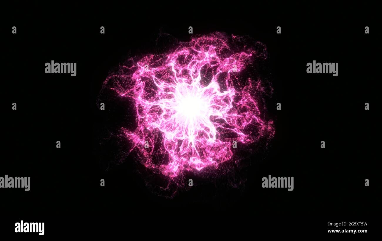 Abstract glowing plasma burst. Energy explosion flame wave Stock Photo ...