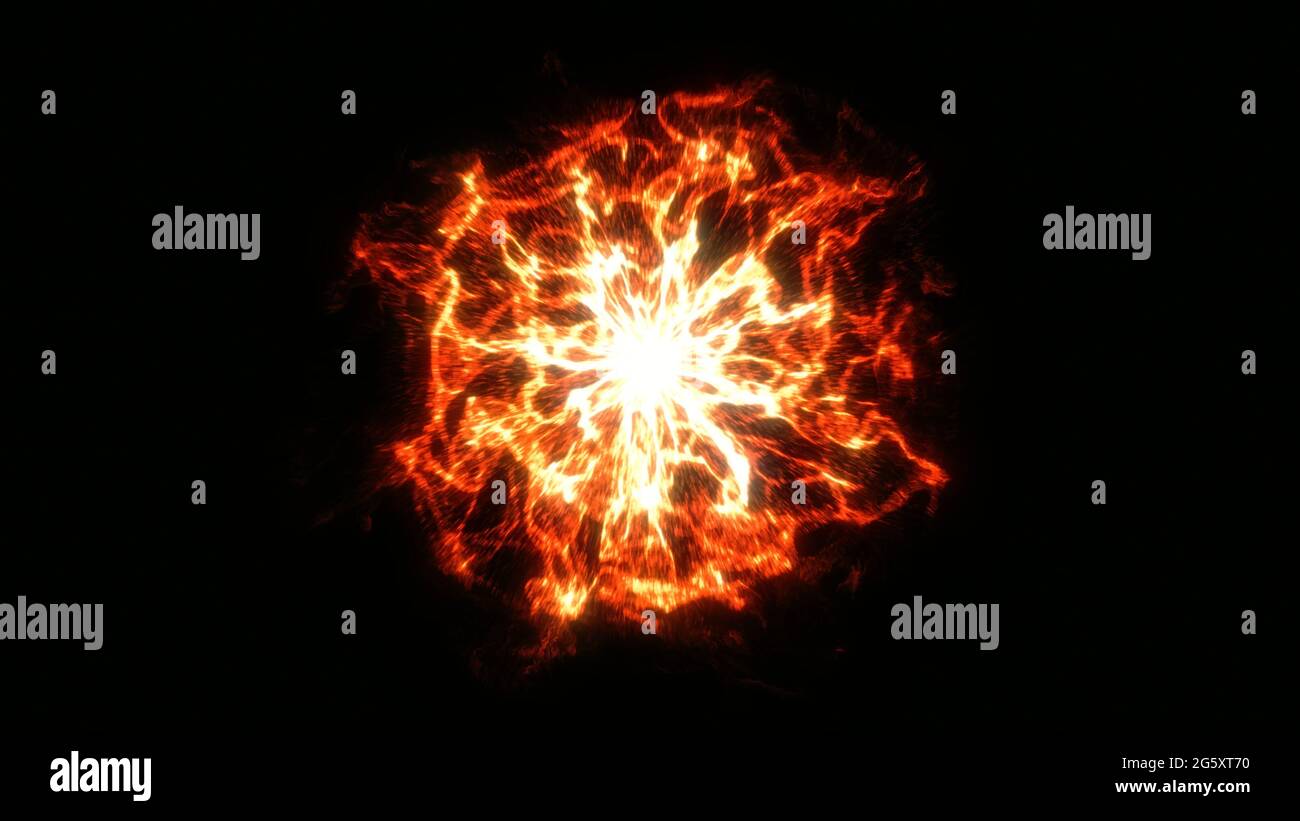 Abstract glowing plasma burst. Energy explosion flame wave Stock Photo ...