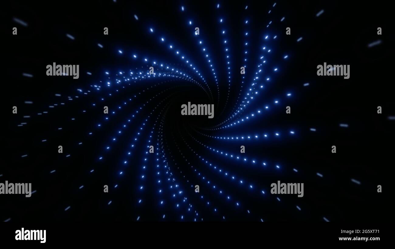 Travel through abstract Plexus tunnel. Dots and lines connection Stock Photo - Alamy