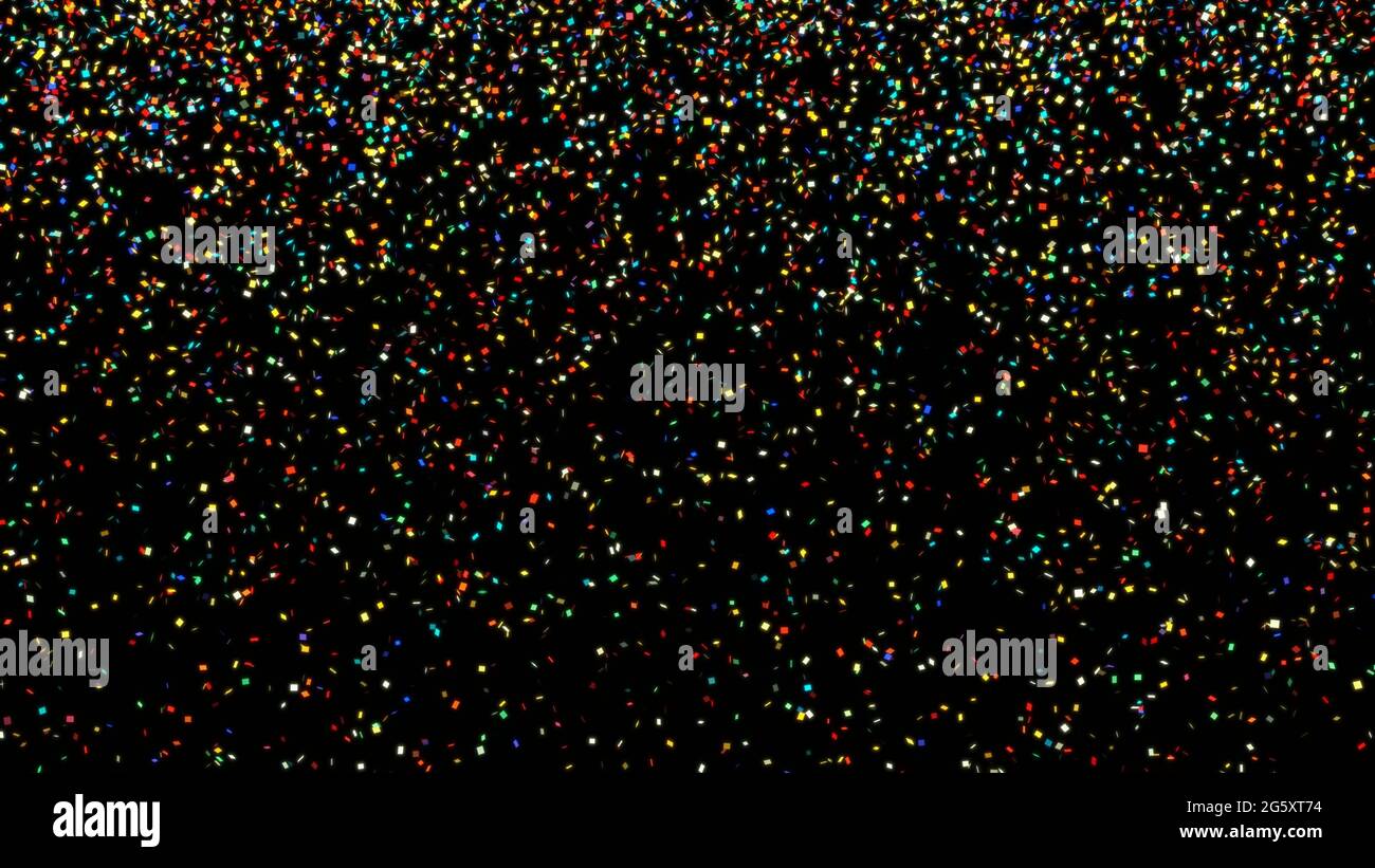 Colorful falling festive confetti background Stock Photo - Alamy