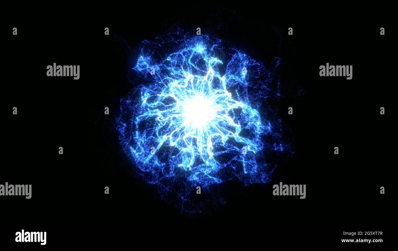 Abstract glowing plasma burst. Energy explosion flame wave Stock Photo ...