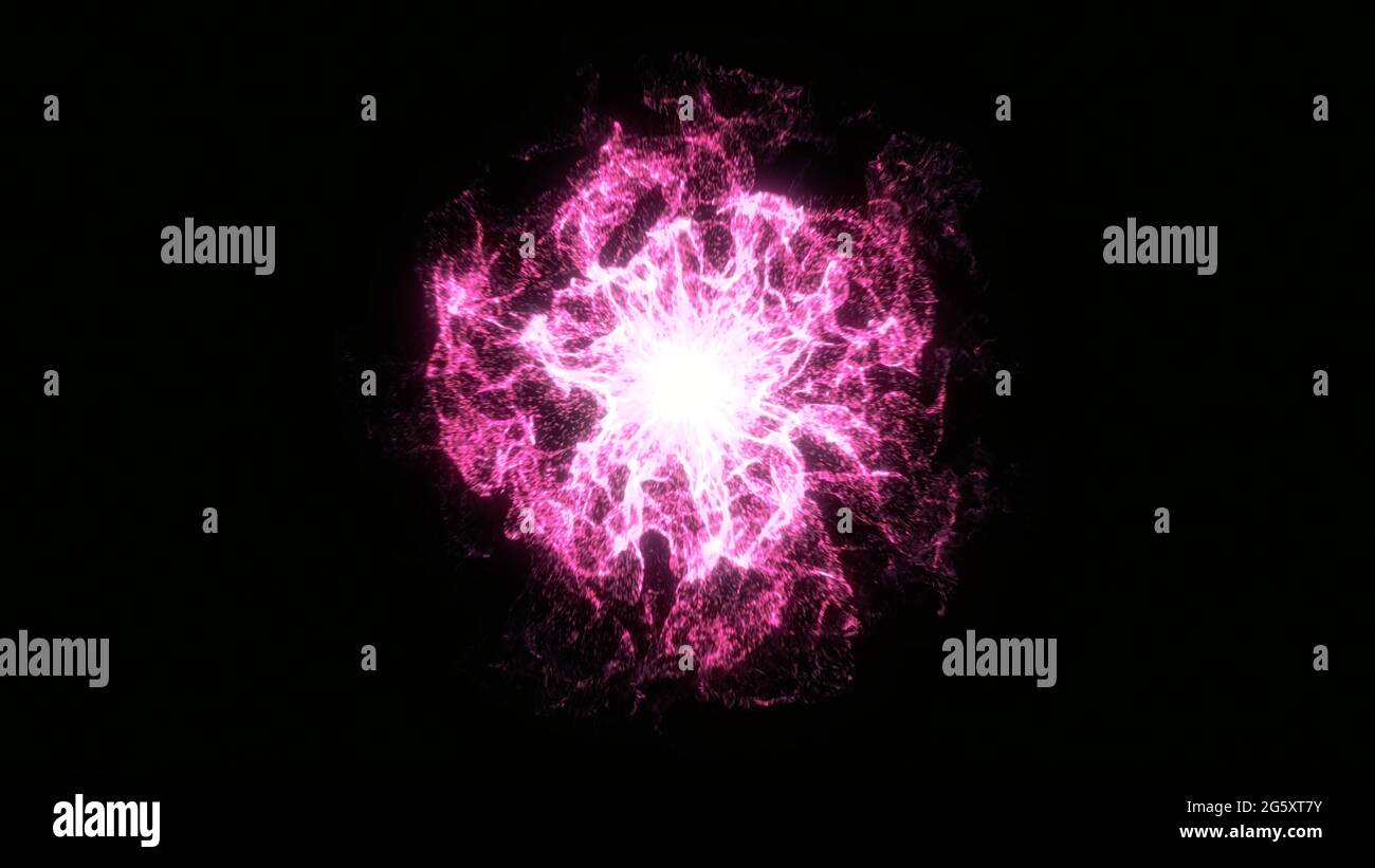 Abstract glowing plasma burst. Energy explosion flame wave Stock Photo ...