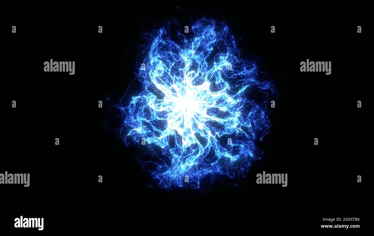Abstract glowing plasma burst. Energy explosion flame wave Stock Photo ...