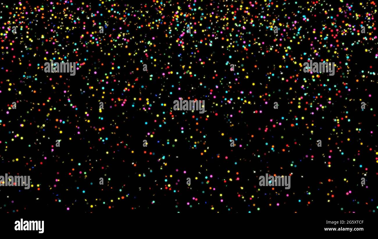 Colorful falling festive confetti background Stock Photo - Alamy