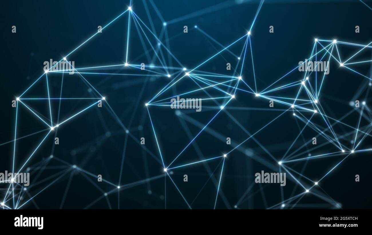 Abstract Plexus technology background from lines and dots. Space ...