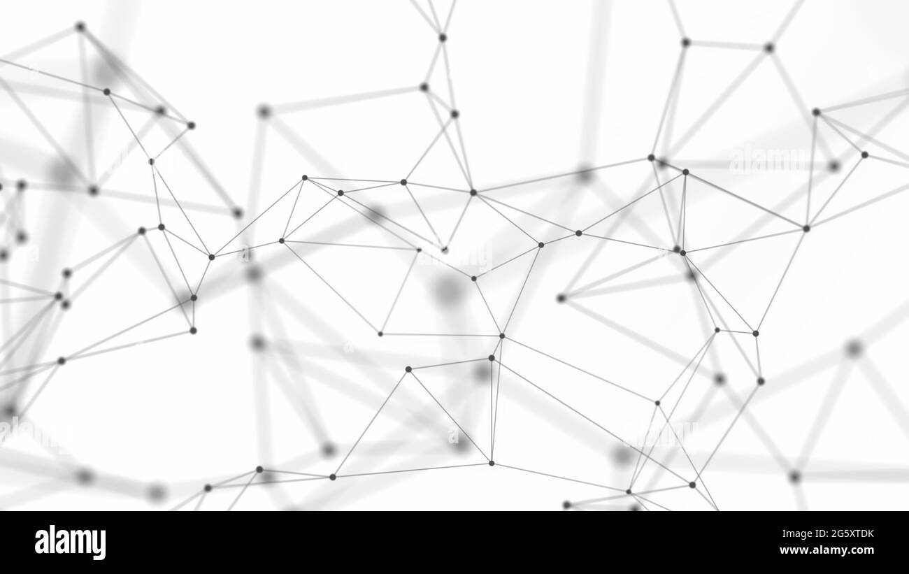 Abstract technology background from lines and dots. Plexus space ...