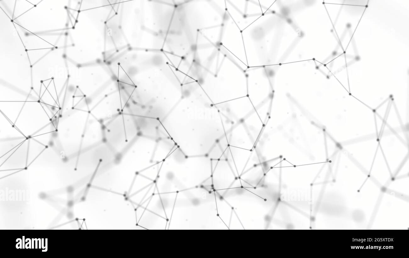 Abstract technology background from lines and dots. Plexus space ...