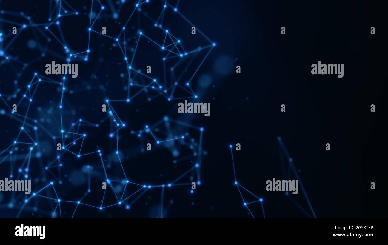 Abstract technology background from lines and dots. Plexus space ...