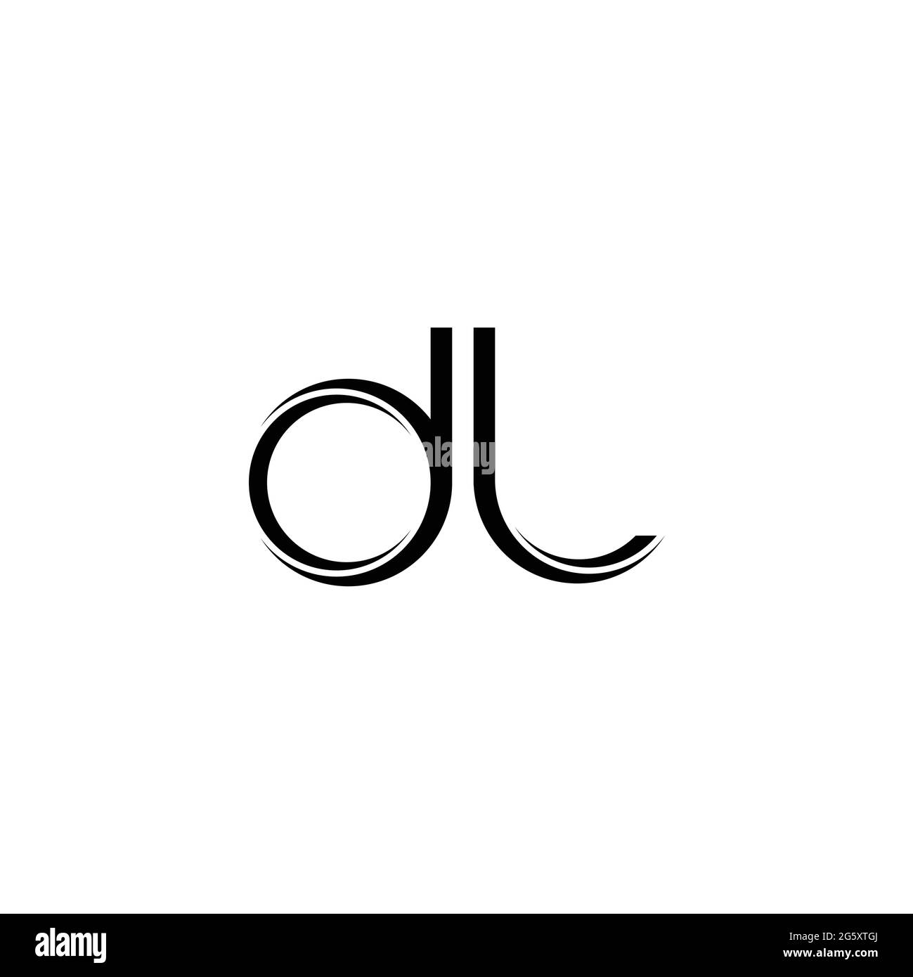 DL Logo monogram with slice rounded modern design template isolated on white background Stock ...
