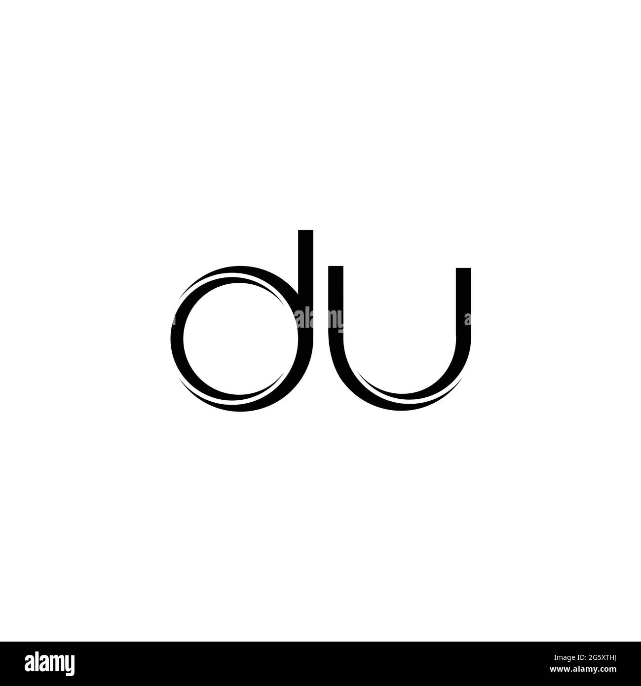 DU Logo monogram with slice rounded modern design template isolated on ...