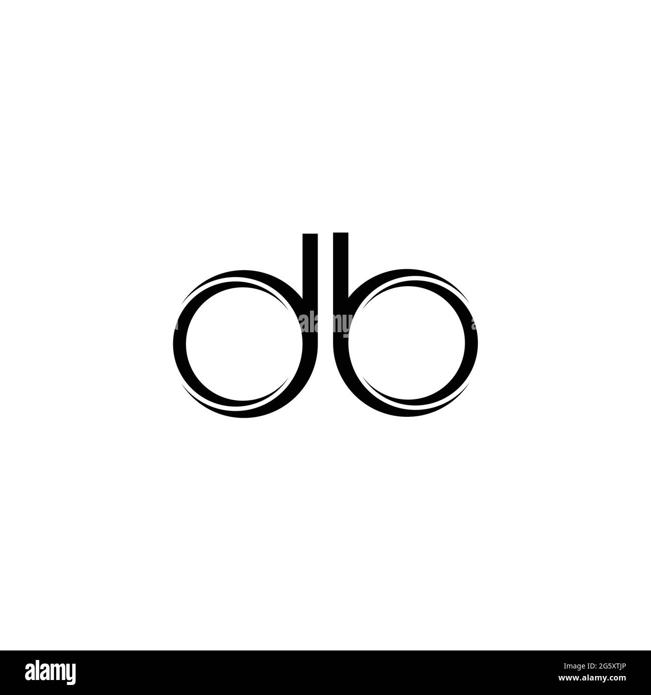 DB Logo monogram with slice rounded modern design template isolated on ...