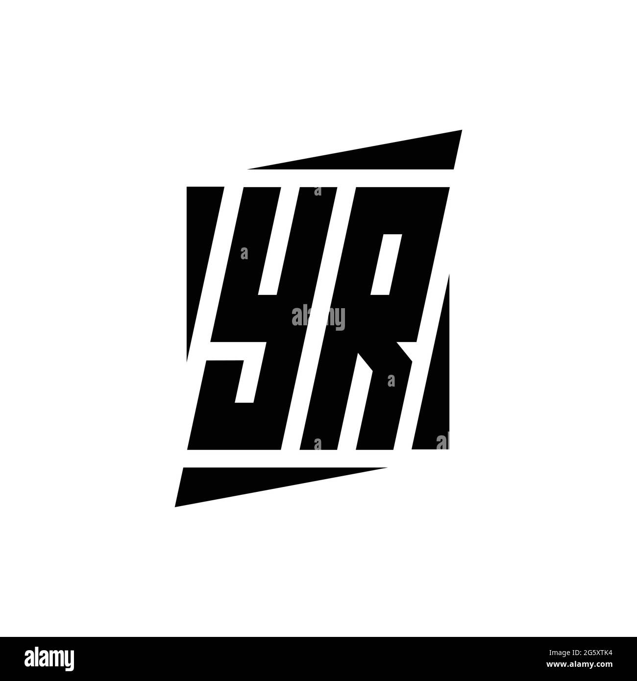 YR Logo monogram with modern style concept design template isolated on ...