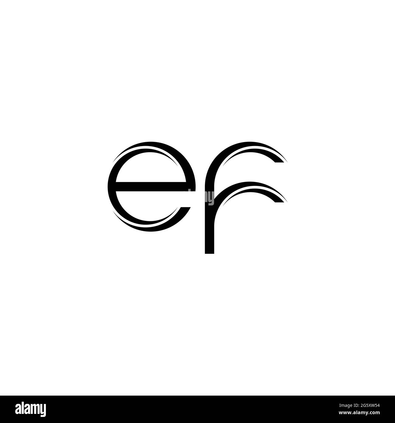 EF Logo monogram with slice rounded modern design template isolated on ...