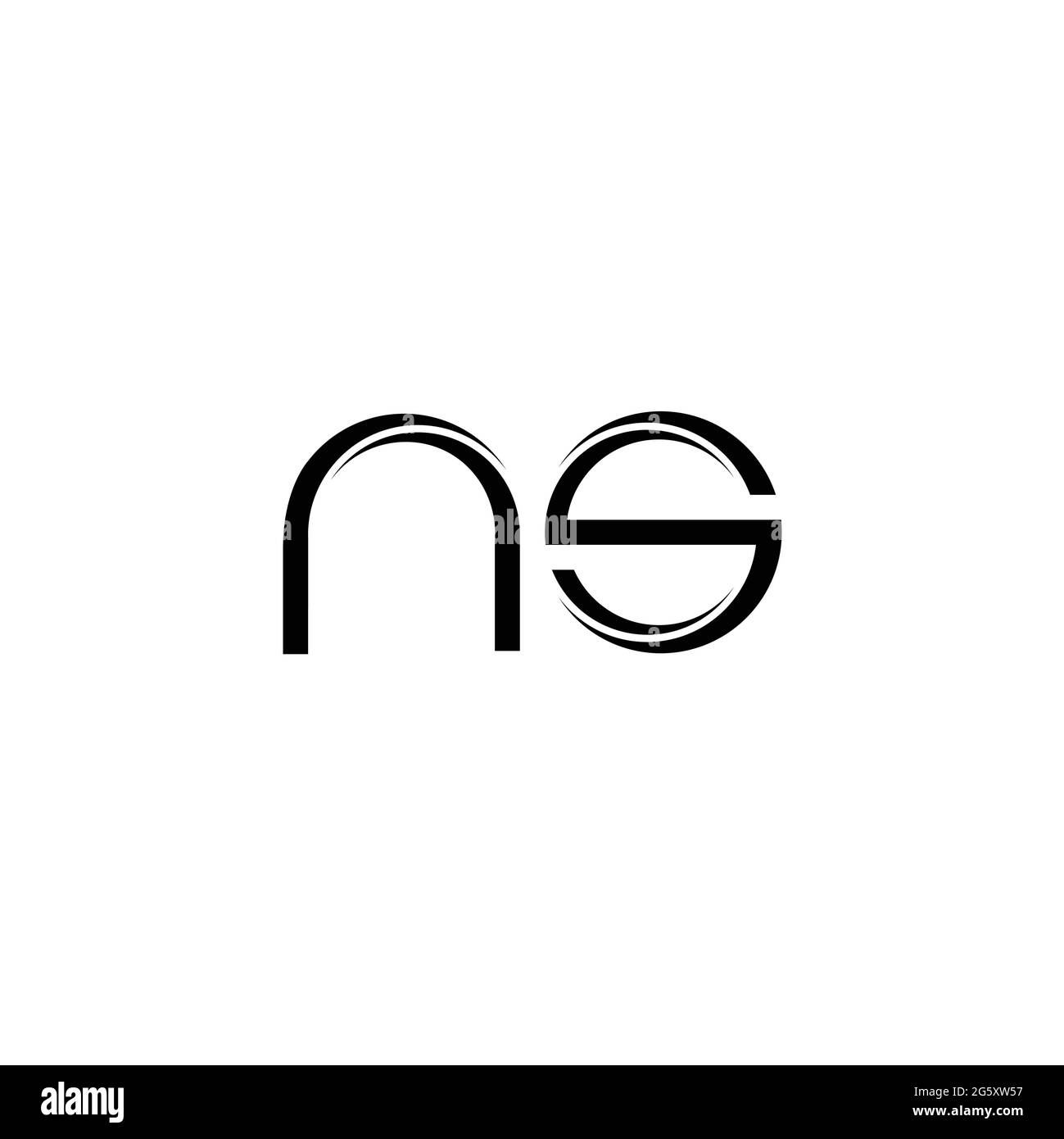 NS Logo monogram with slice rounded modern design template isolated on ...
