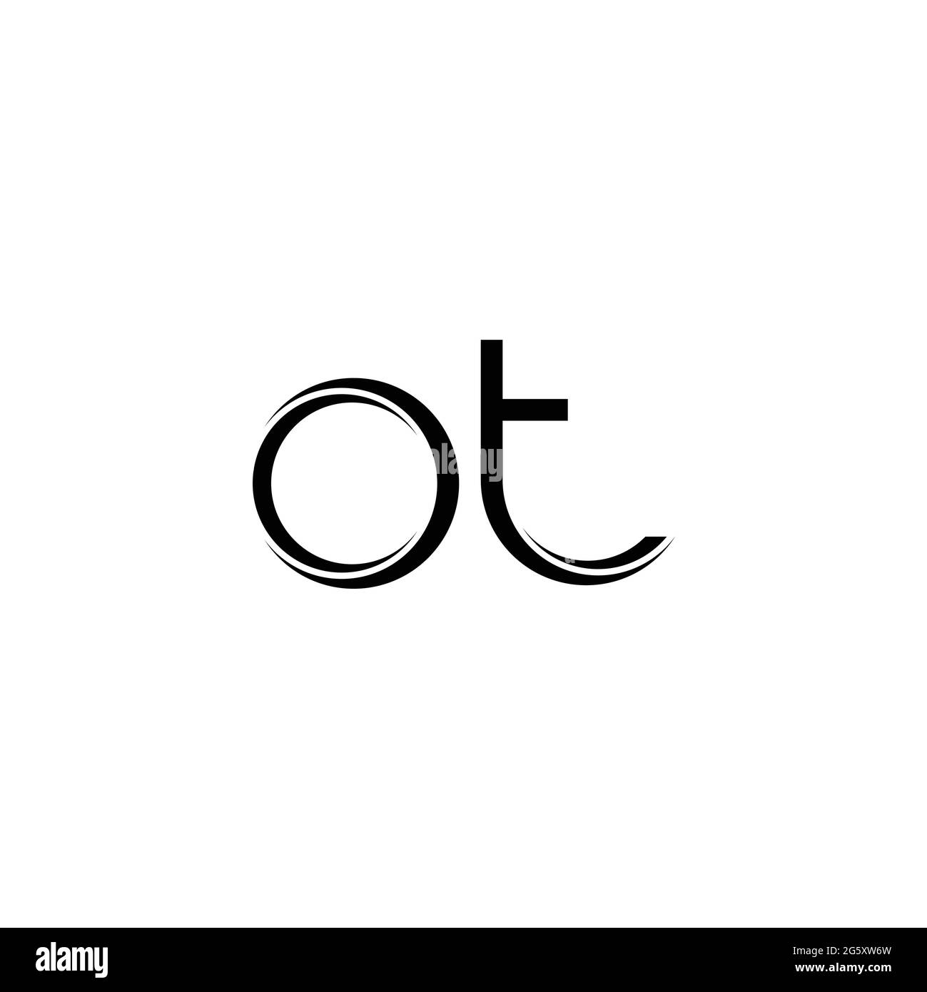 OT Logo monogram with slice rounded modern design template isolated on white background Stock ...
