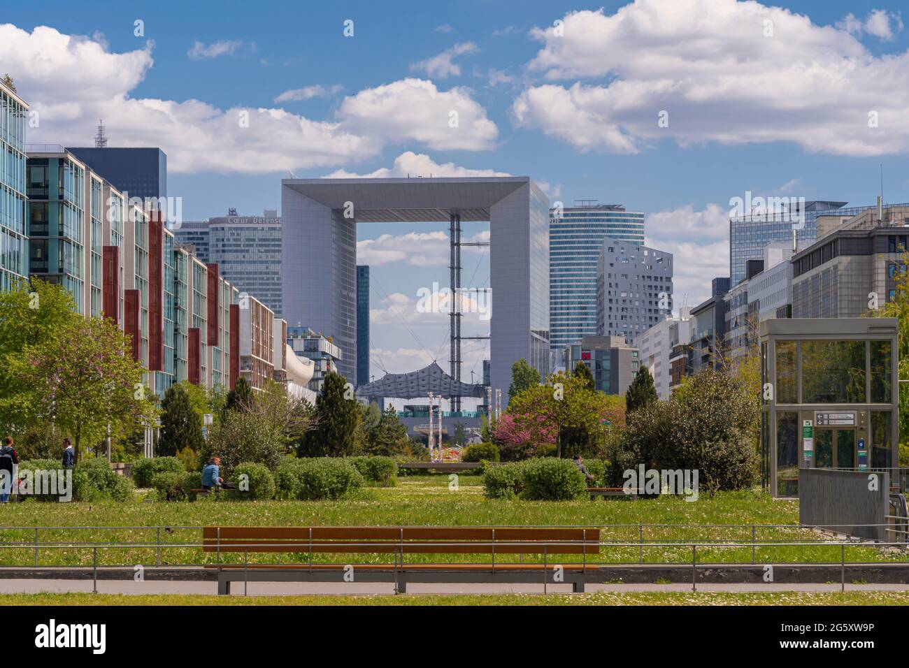 Nanterre, France - 05 02 2021: La Defense district. View of Arch of La ...