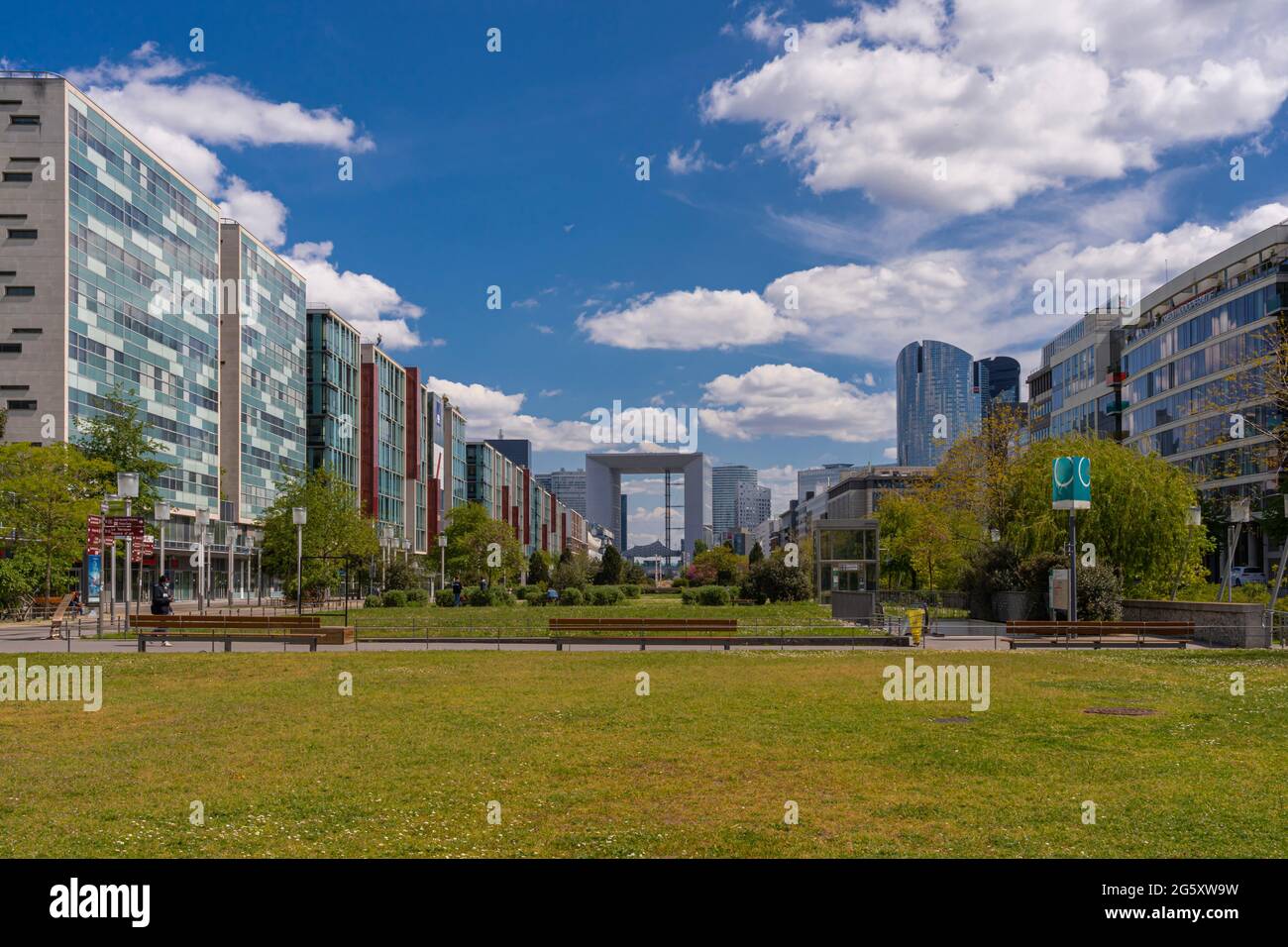 Nanterre, France - 05 02 2021: La Defense district. View of Arch of La ...