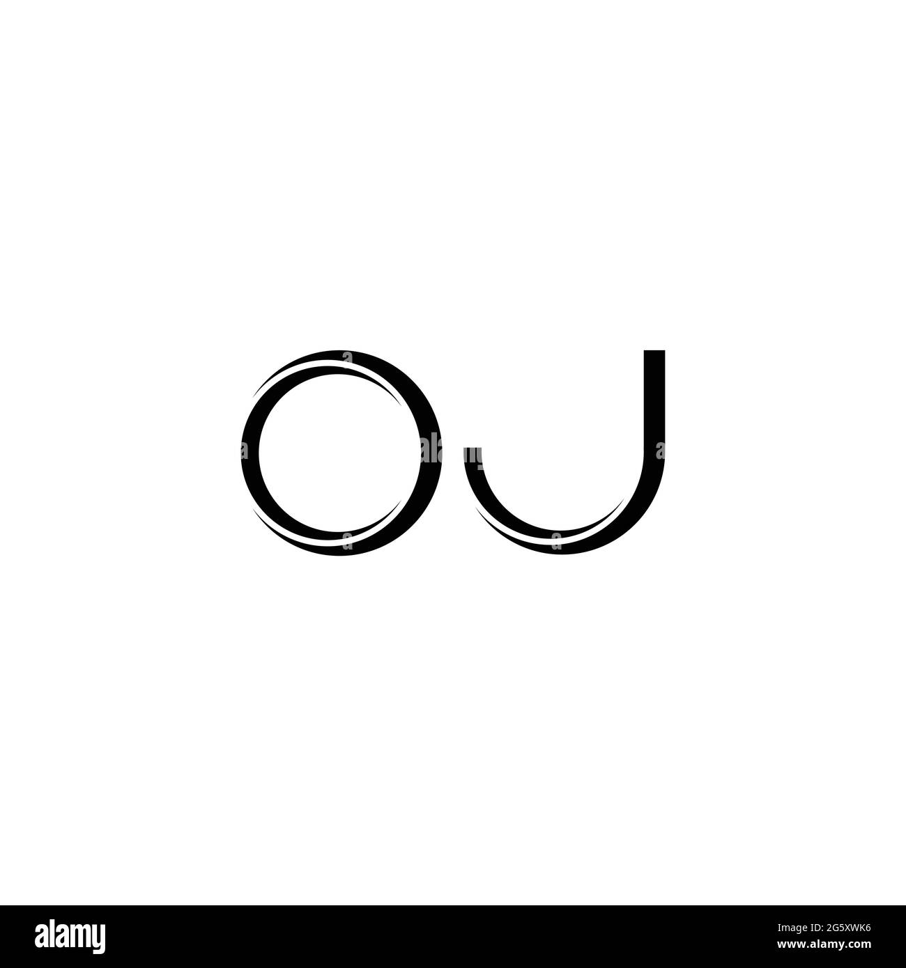OJ Logo monogram with slice rounded modern design template isolated on white background Stock ...