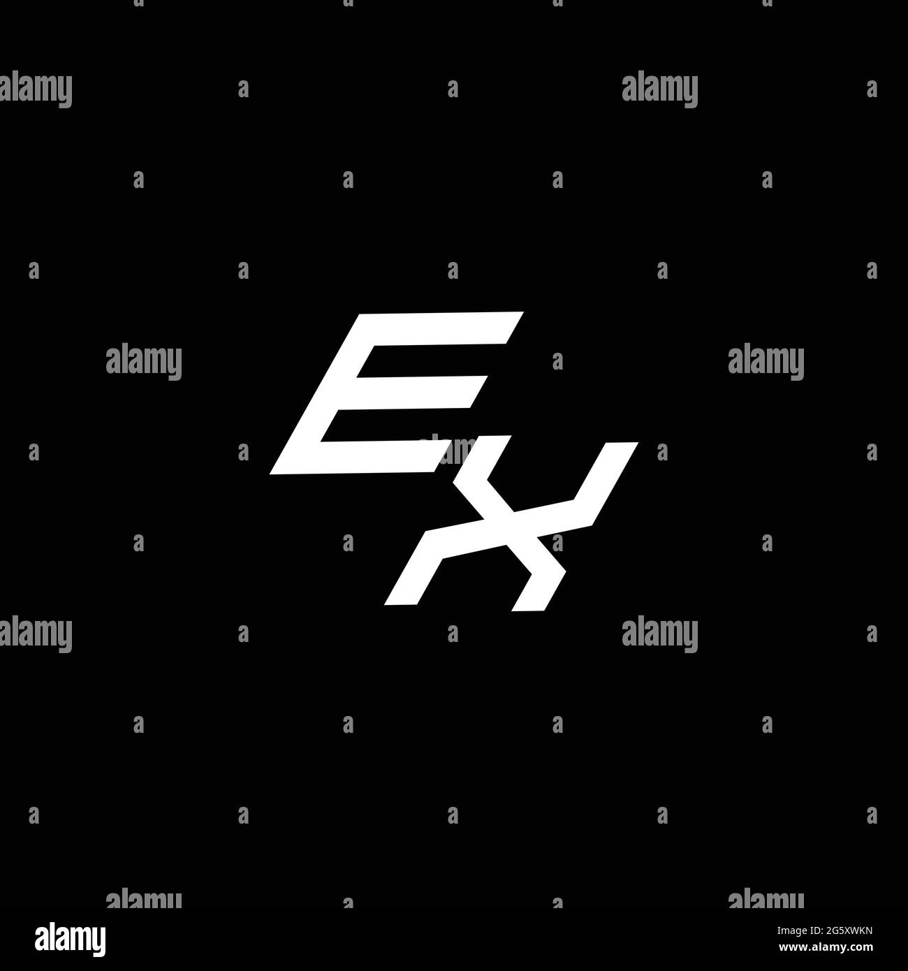 EX logo monogram with up to down style modern design template isolated ...