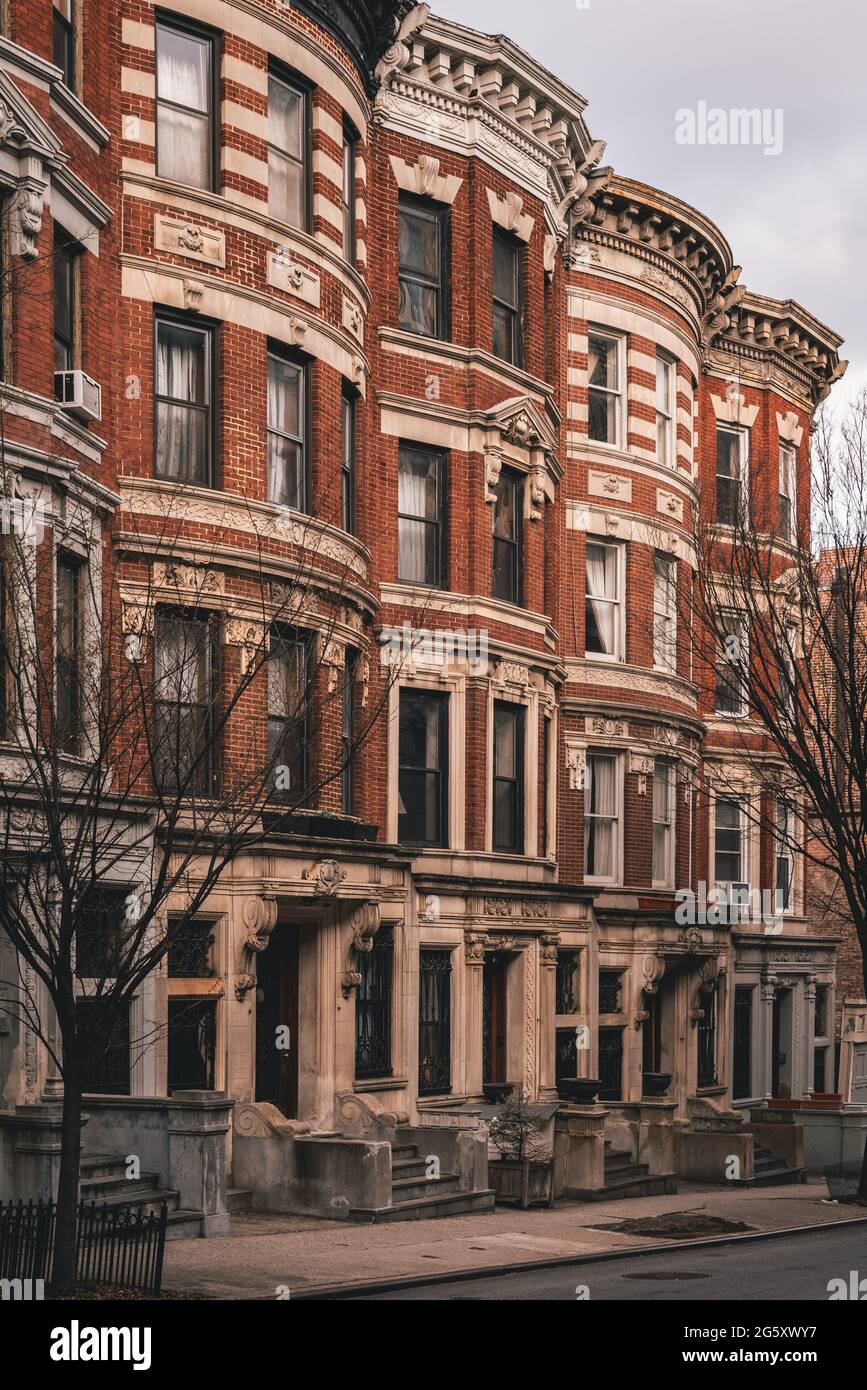 Historic residential buildings in Harlem, Manhattan, New York City ...