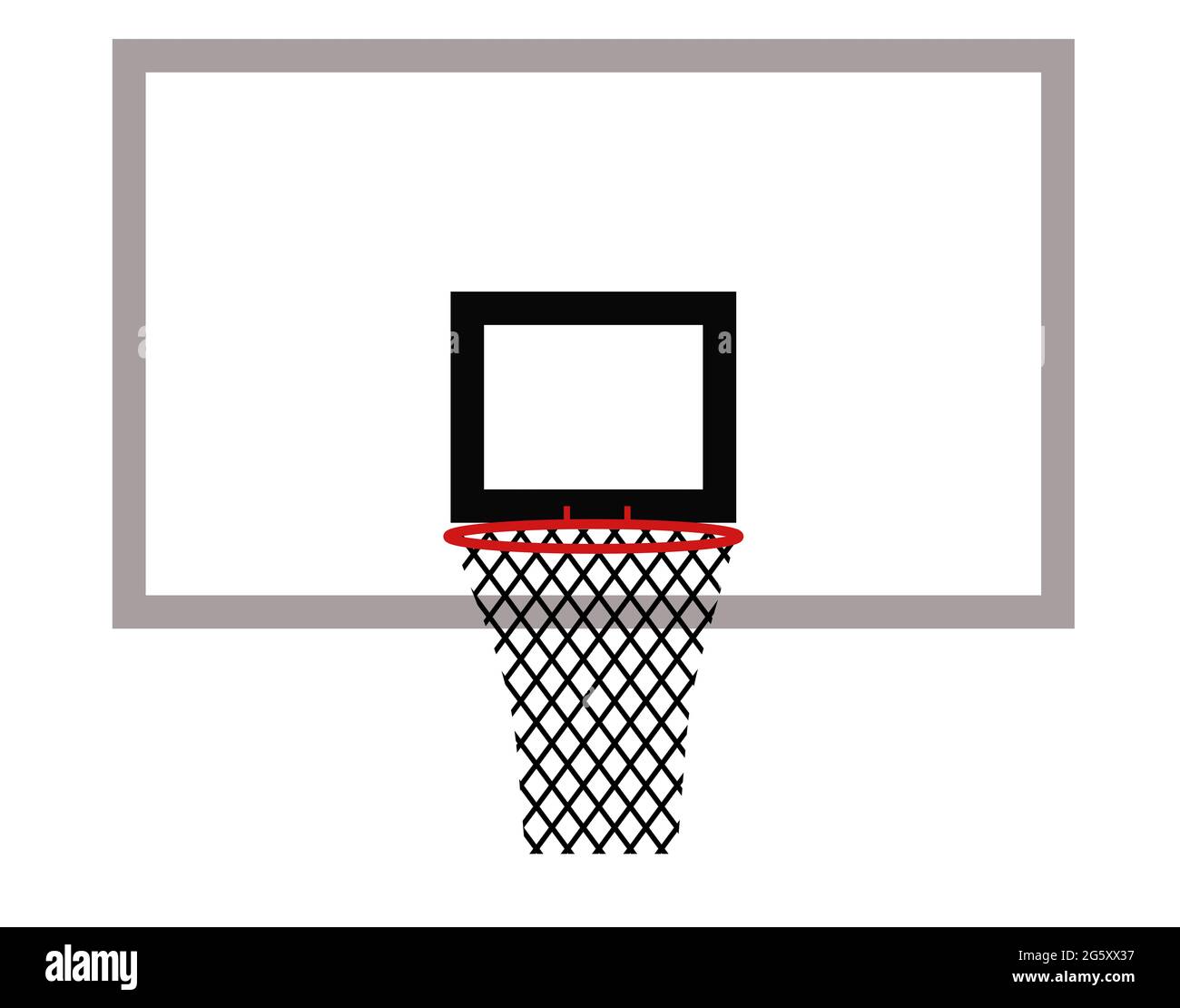 A graphic illustration of A basketball Net and backboard for use as an ...