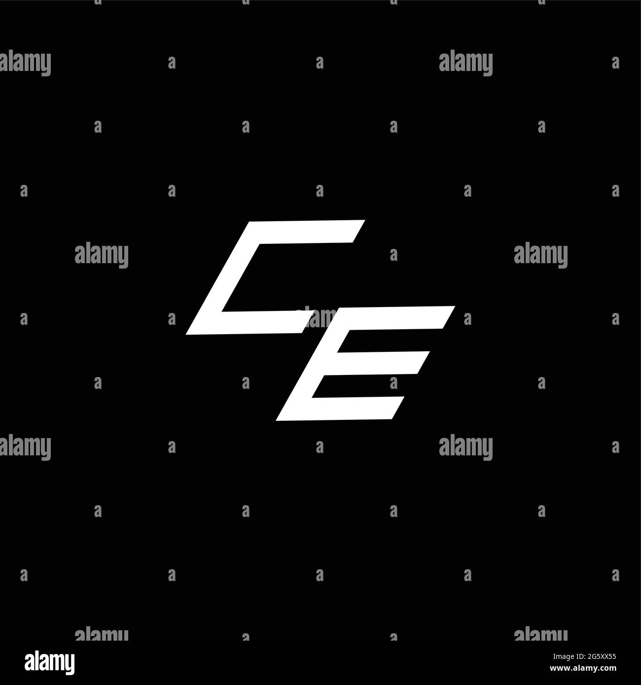 CE logo monogram with up to down style modern design template isolated ...