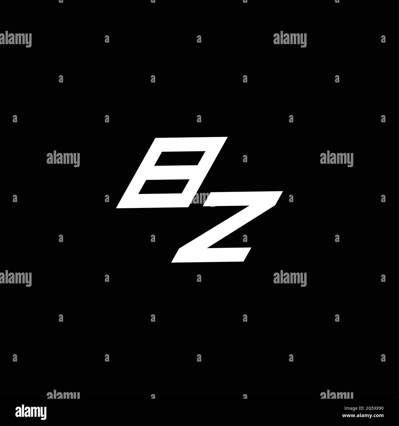 BZ logo monogram with up to down style modern design template isolated ...