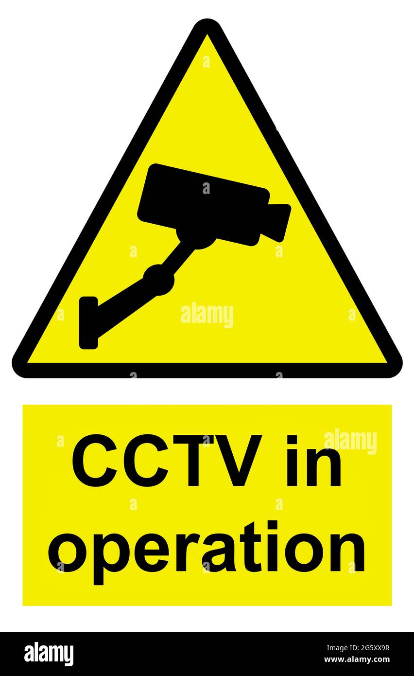 A sign waning of the usage and operation of closed circuit television ...