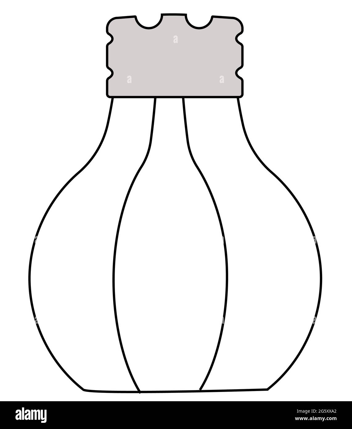 A graphic illustration of A pepper shaker for use as an icon or logo ...
