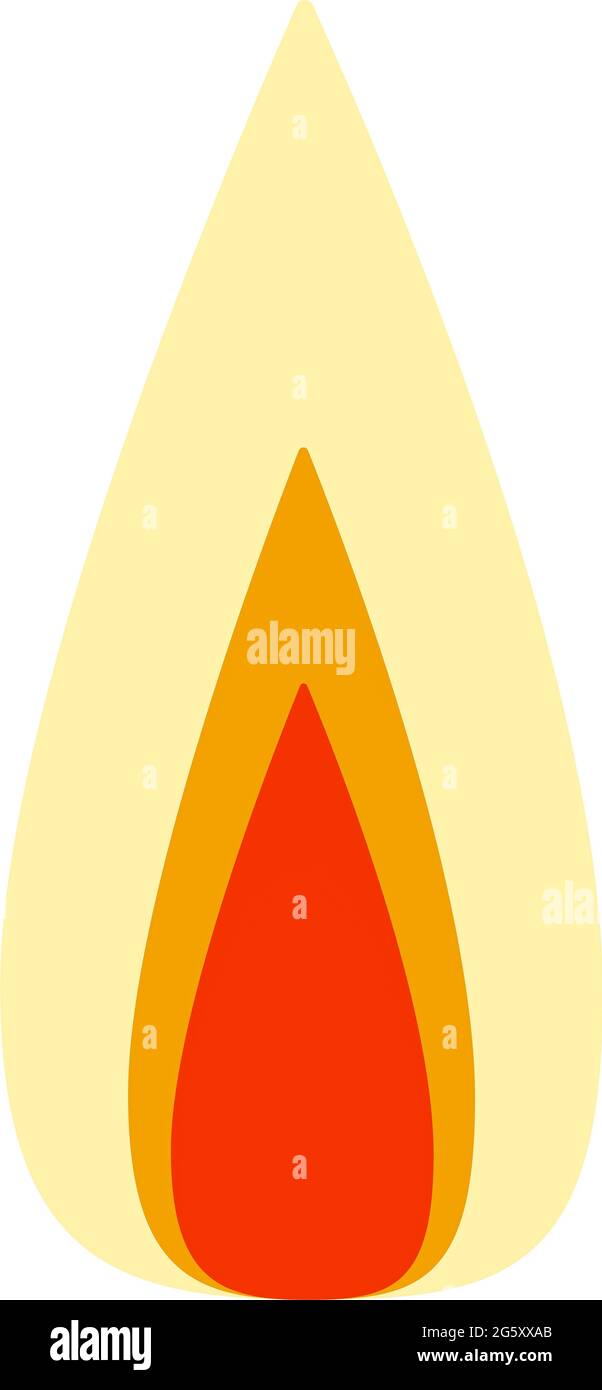 A graphic illustration of A basic flame for use as an icon or logo ...