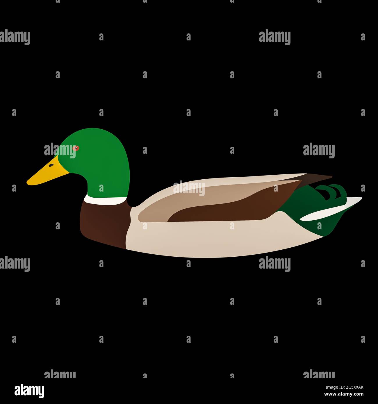 a graphic illustration of Mallard Duck for use as a logo or icon Stock ...