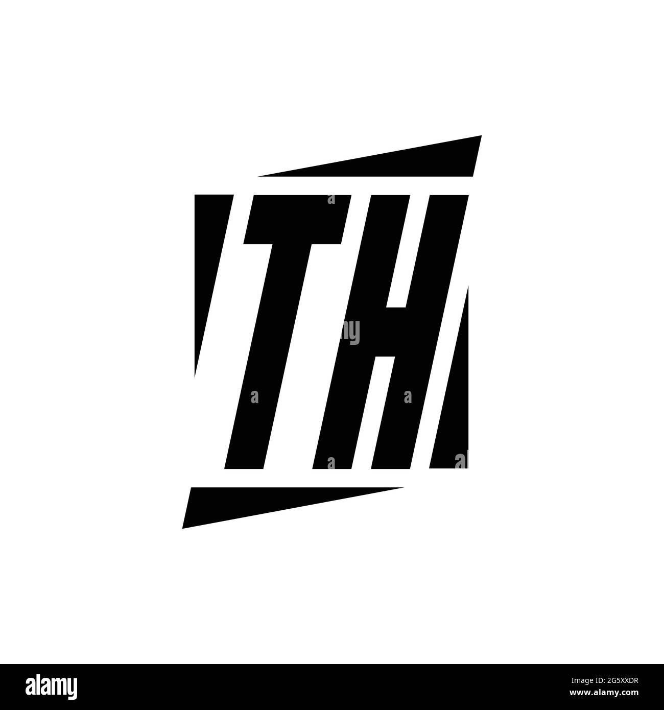 TH Logo monogram with modern style concept design template isolated on ...