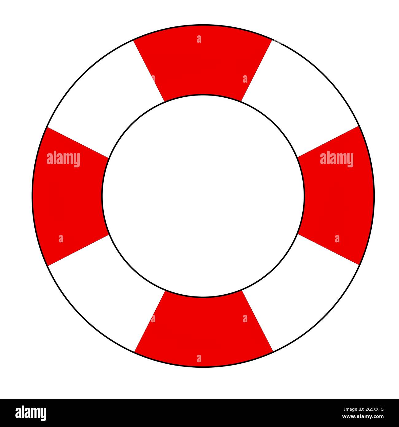 A graphic illustration of Red and white LifeBelt for use as an icon or ...
