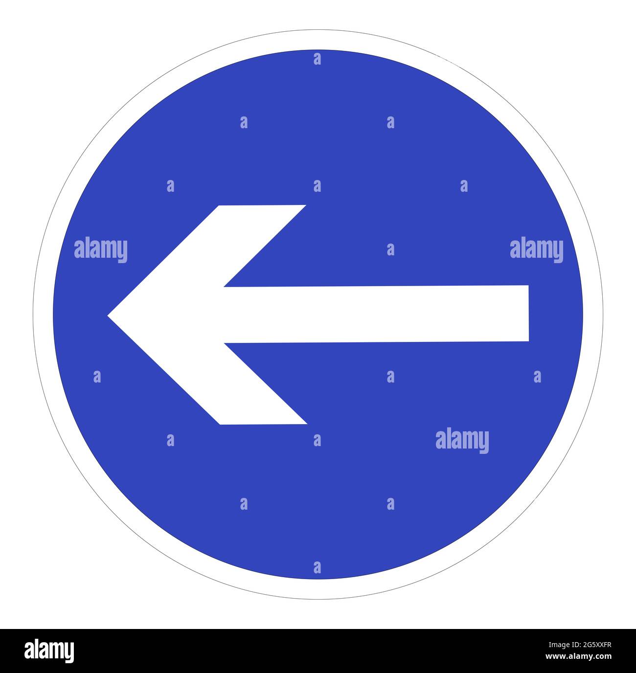 A graphic illustration of Turn Left Instructional Road Sign for use as ...