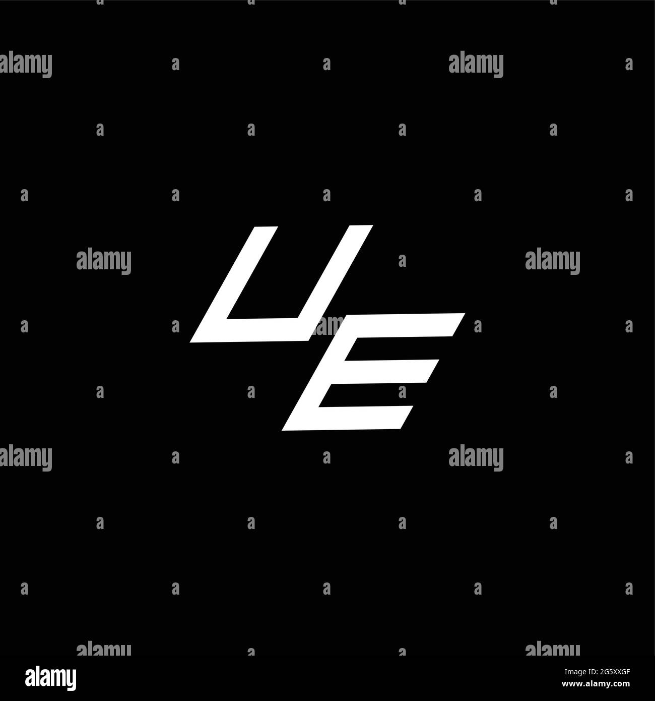 UE logo monogram with up to down style modern design template isolated ...