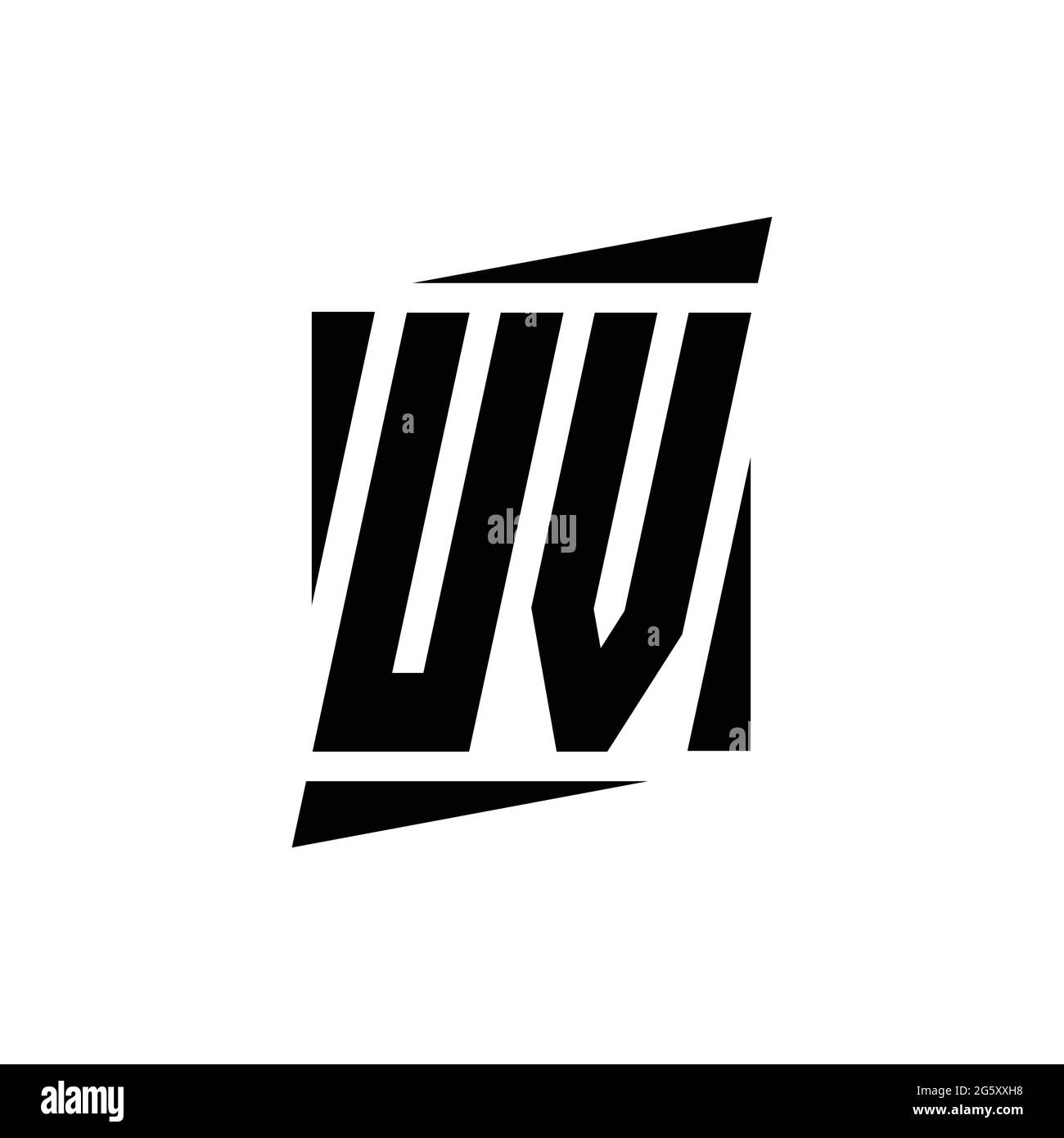 UV Logo monogram with modern style concept design template isolated on ...