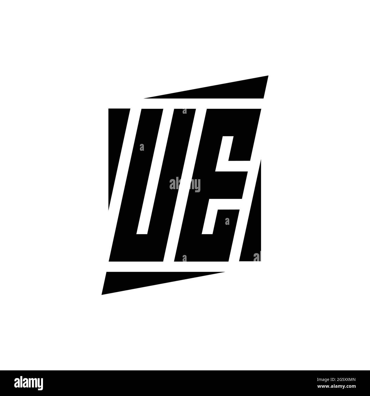 UE Logo monogram with modern style concept design template isolated on ...