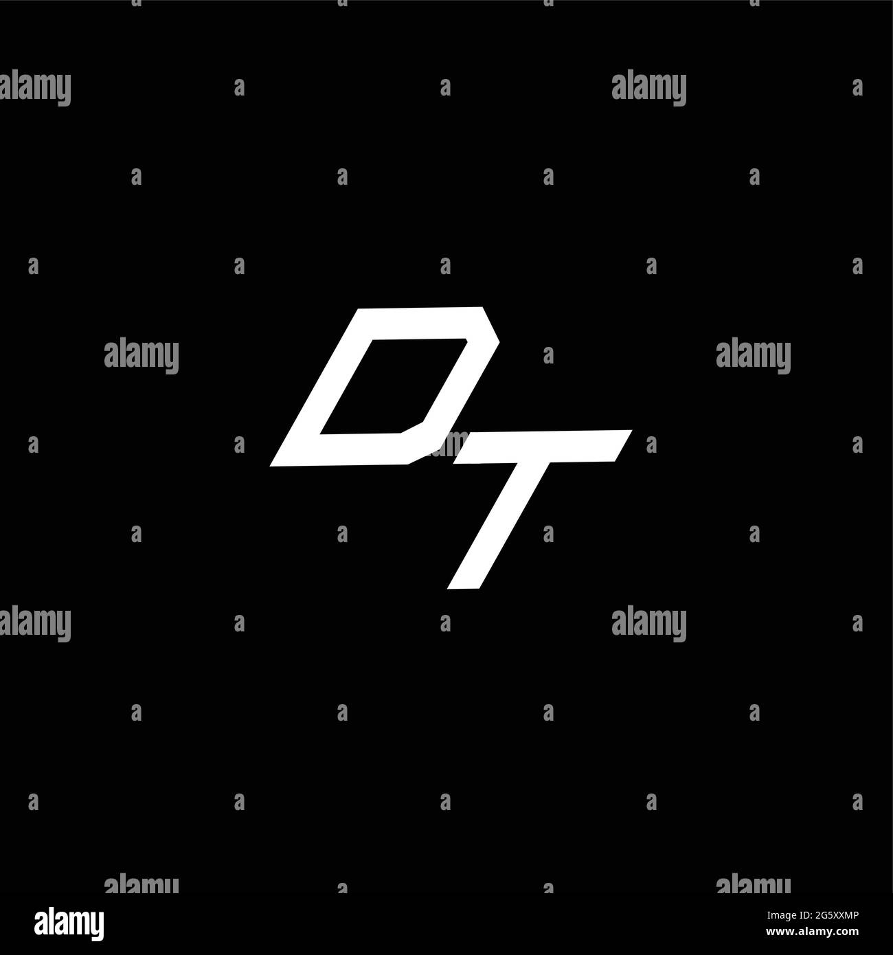 DT logo monogram with up to down style modern design template isolated ...