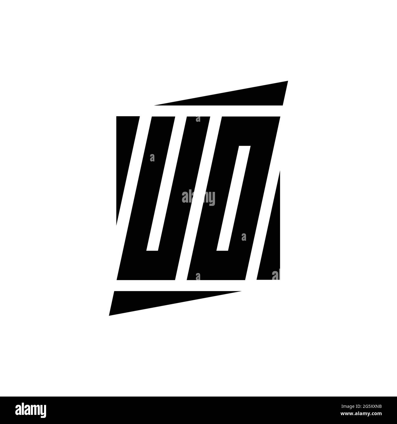 UO Logo monogram with modern style concept design template isolated on ...