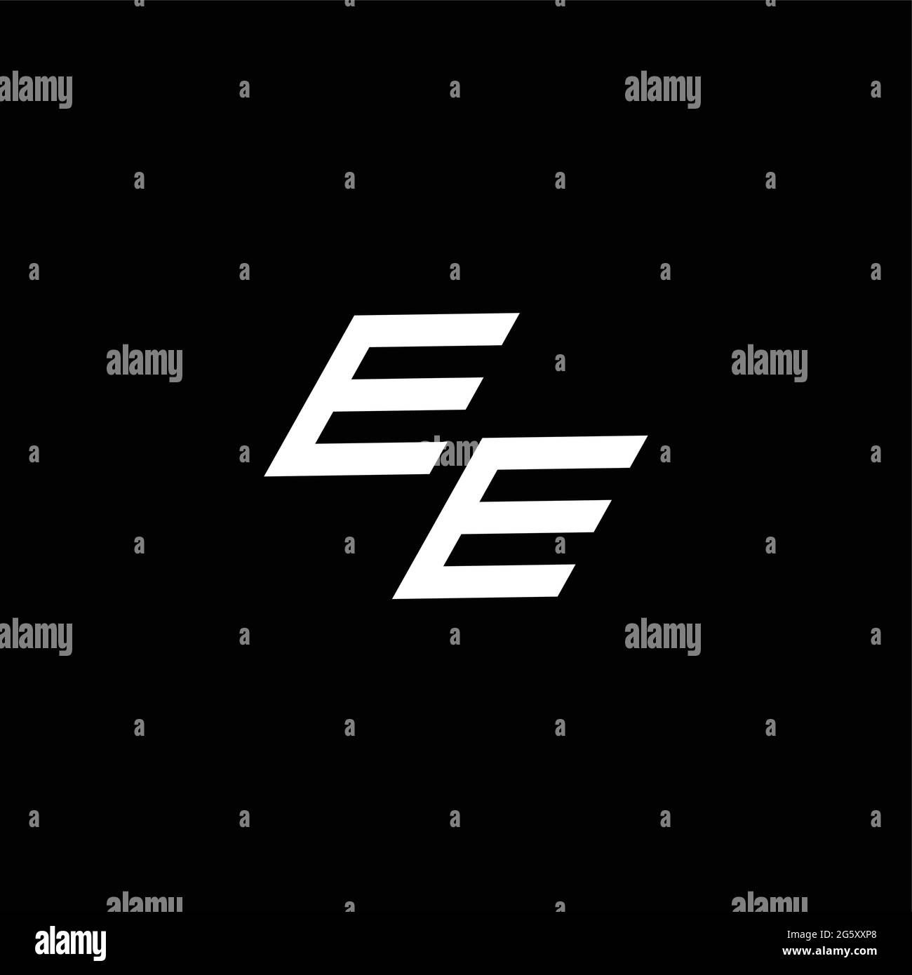 EE logo monogram with up to down style modern design template isolated ...