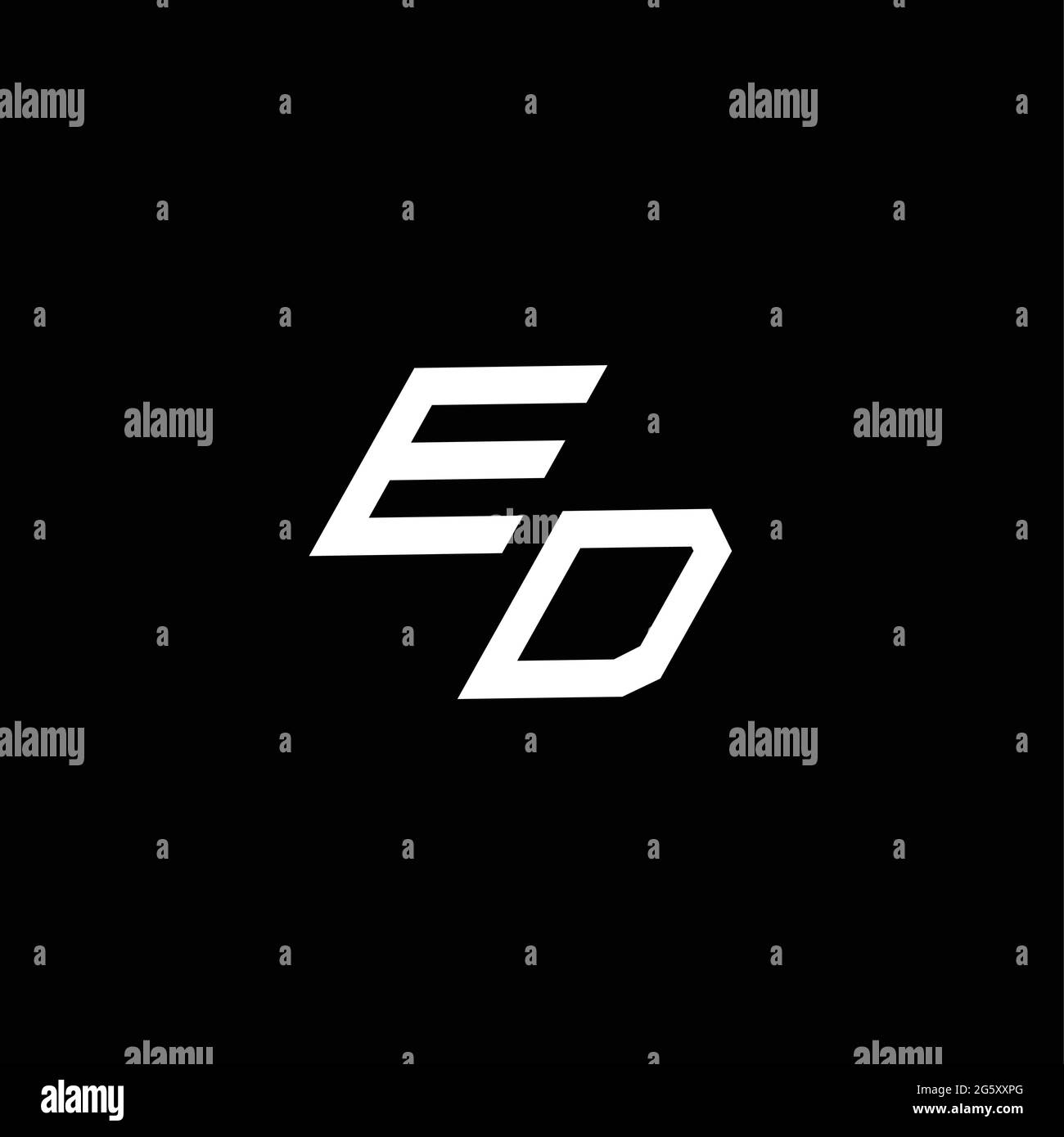 ED logo monogram with up to down style modern design template isolated ...