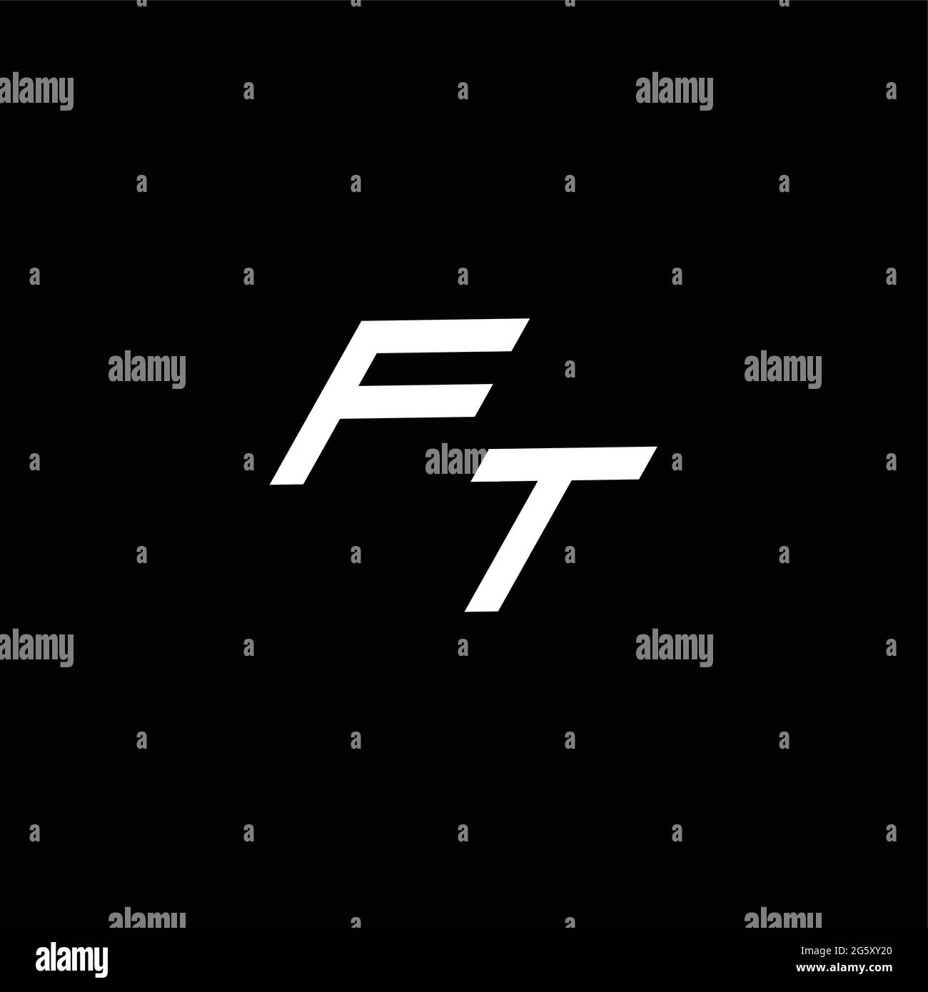 FT logo monogram with up to down style modern design template isolated ...
