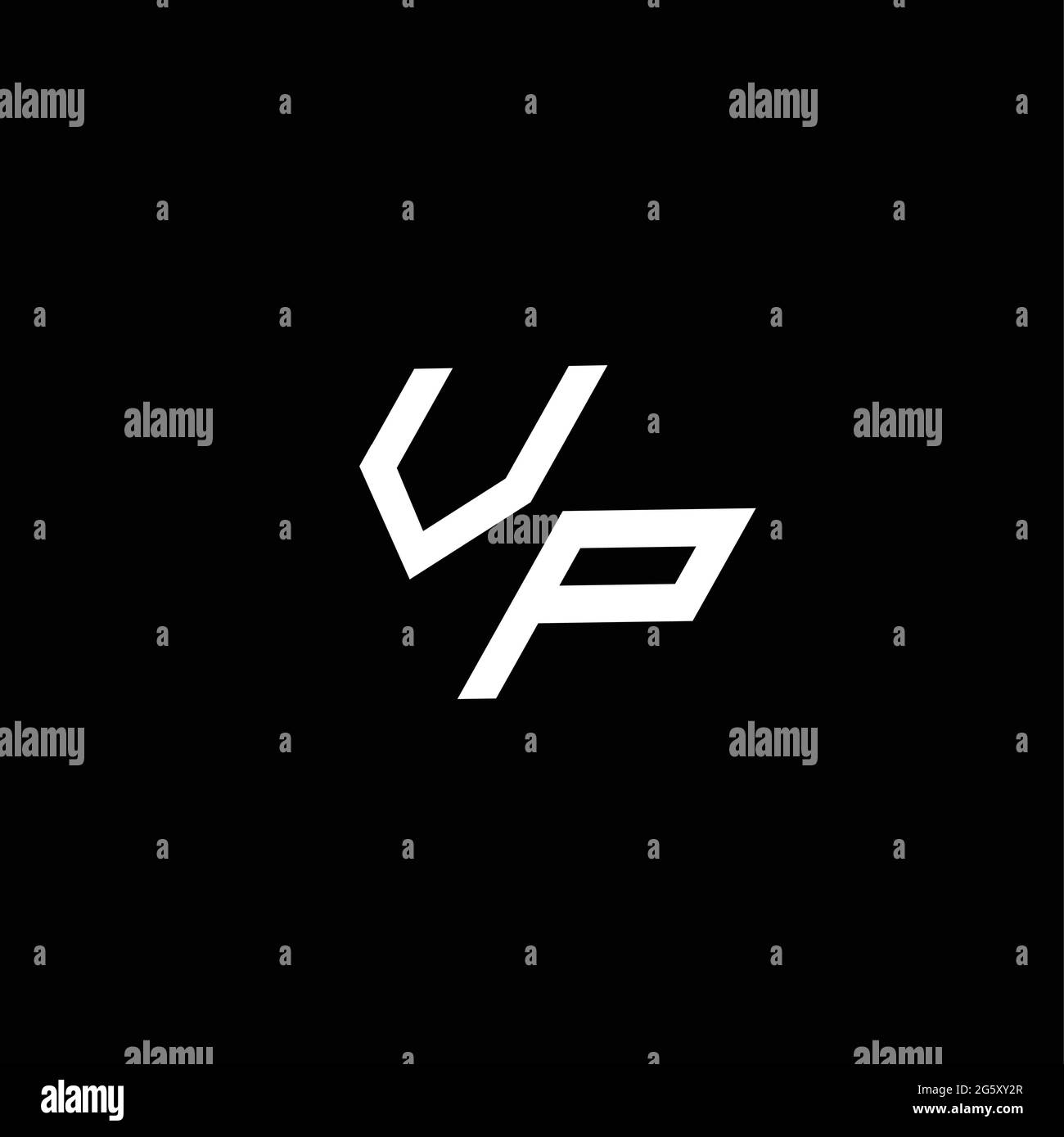 VP logo monogram with up to down style modern design template isolated ...