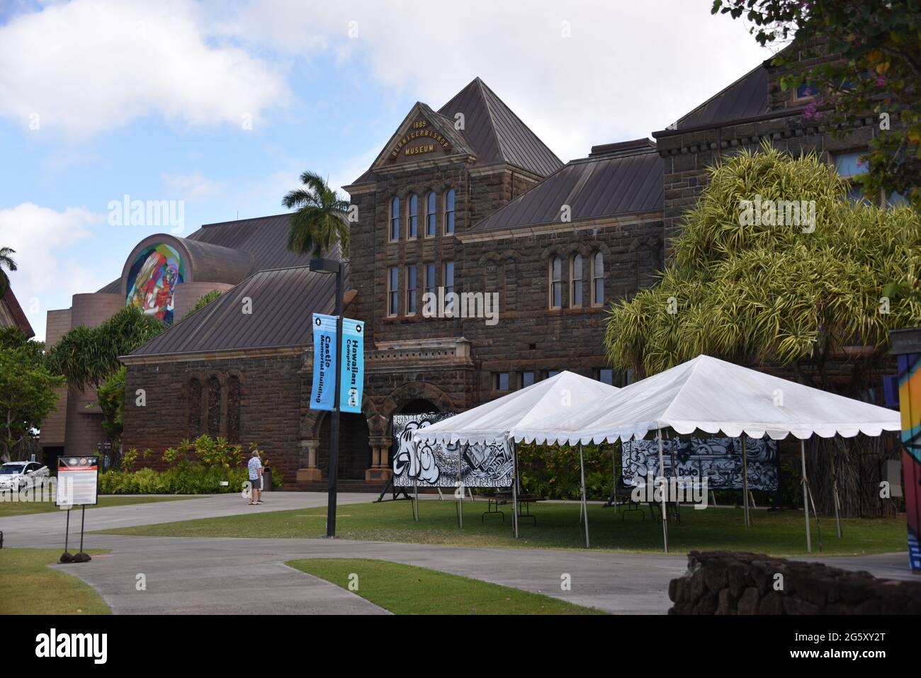 Oahu, Hawaii. U.S.A. 6/9/2021. (Ambient light/flash) Bishop Museum 1889 ...