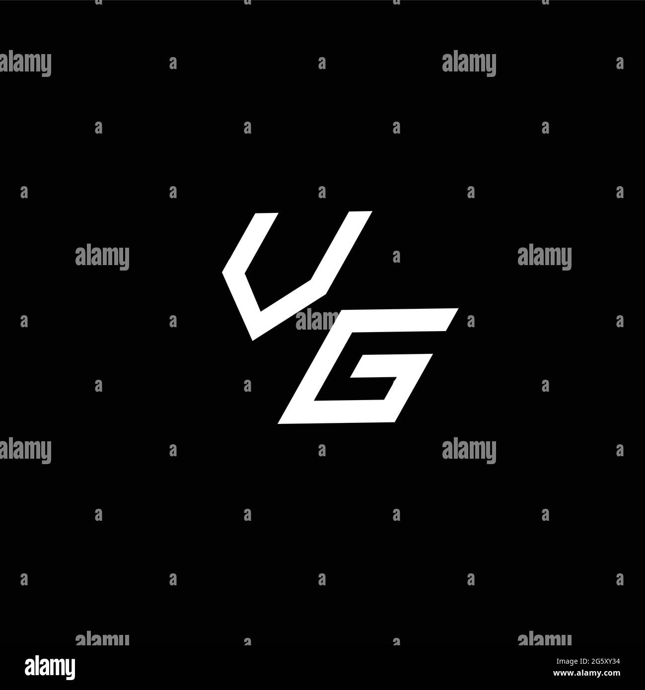VG logo monogram with up to down style modern design template isolated ...