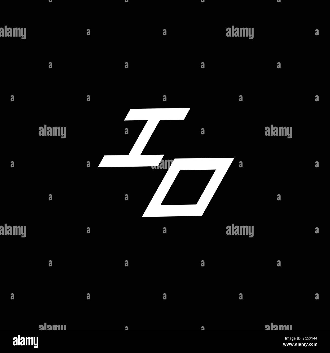 IO logo monogram with up to down style modern design template isolated ...