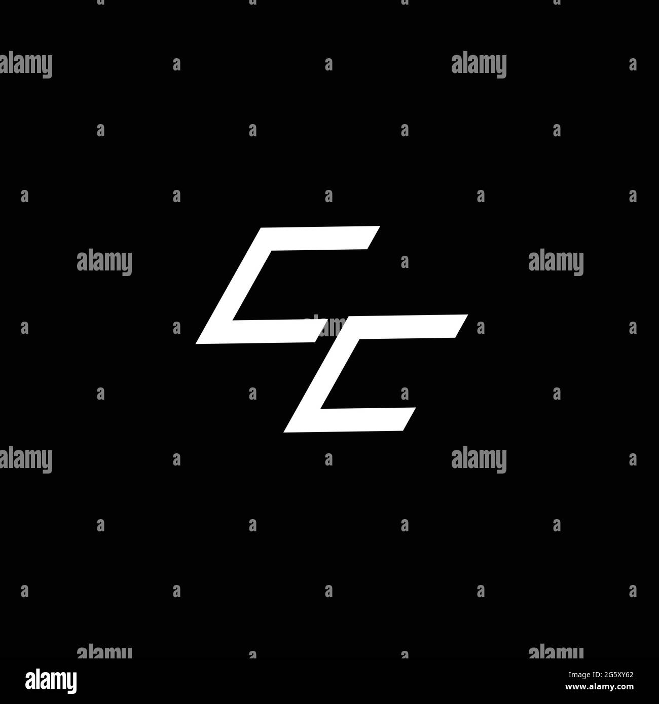 CC logo monogram with up to down style modern design template isolated ...